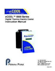 Baldwin™-Series eCOOL™ 5000 Series Digital Thermo-Electric Cooler Manual – Perma Pure Knowledge Base